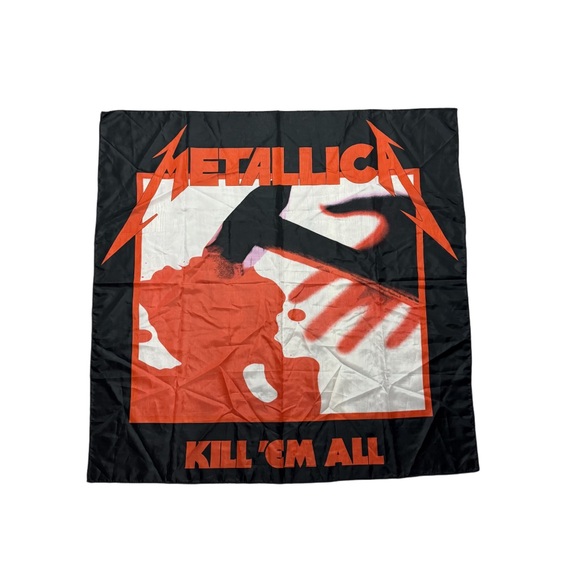Wall Decor | Vintage 8s Metallica Kill Them All Tapestry Banner Flag ...